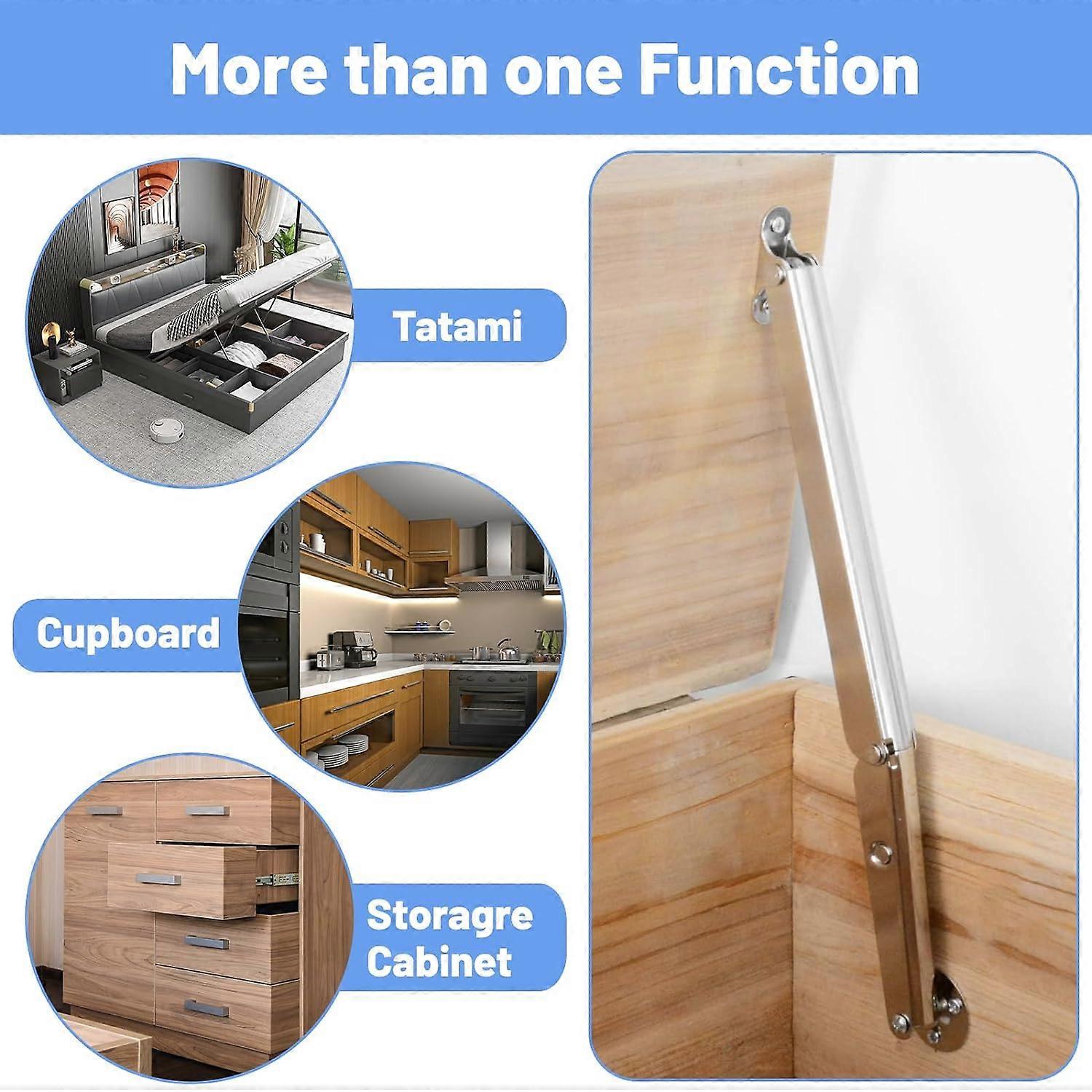 Pack of 2 lid support hinges 100N/PC, hydraulic gas pressure damper gas ...