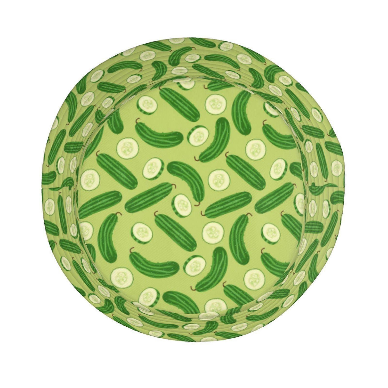 Cartoon Cucumber Pattern Hat Bucket Fisherman Bucket Hats Casual ...