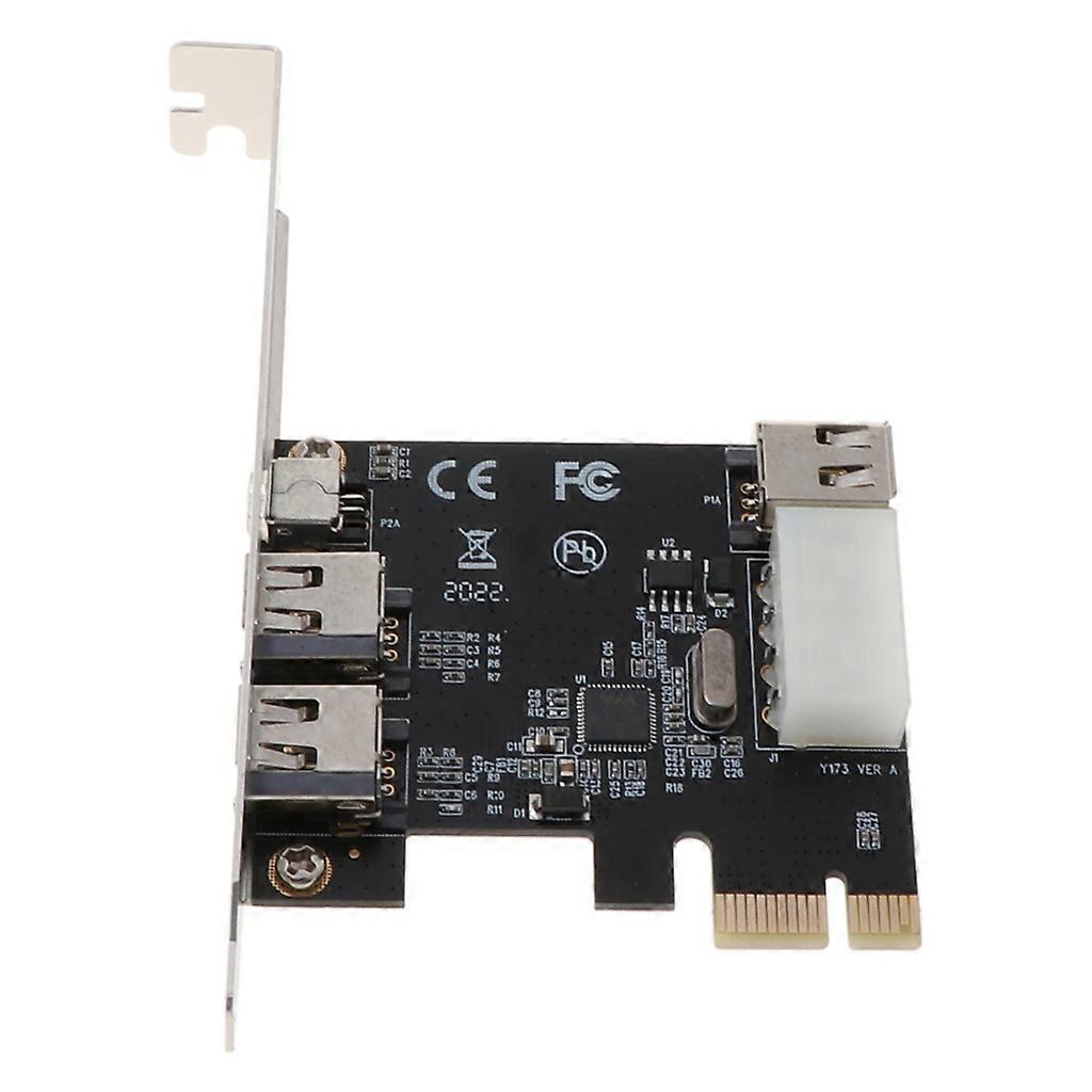PCIe x1 3 Ports 1394A Firewire Expansion Card, PCI E (1X) to External IEEE 1394 | Fruugo UK