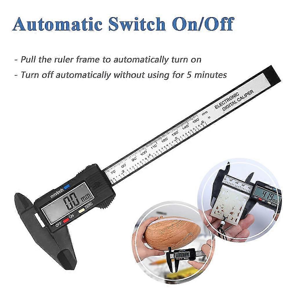 Digital Caliper, 150mm/ 6 Inch Accuracy Lcd Digital Vernier Caliper ...