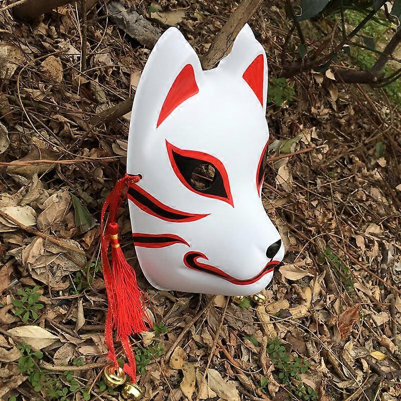 Hand Painted Updated Anbu Mask, Japanese Kitsune Fox Mask Full Face ...