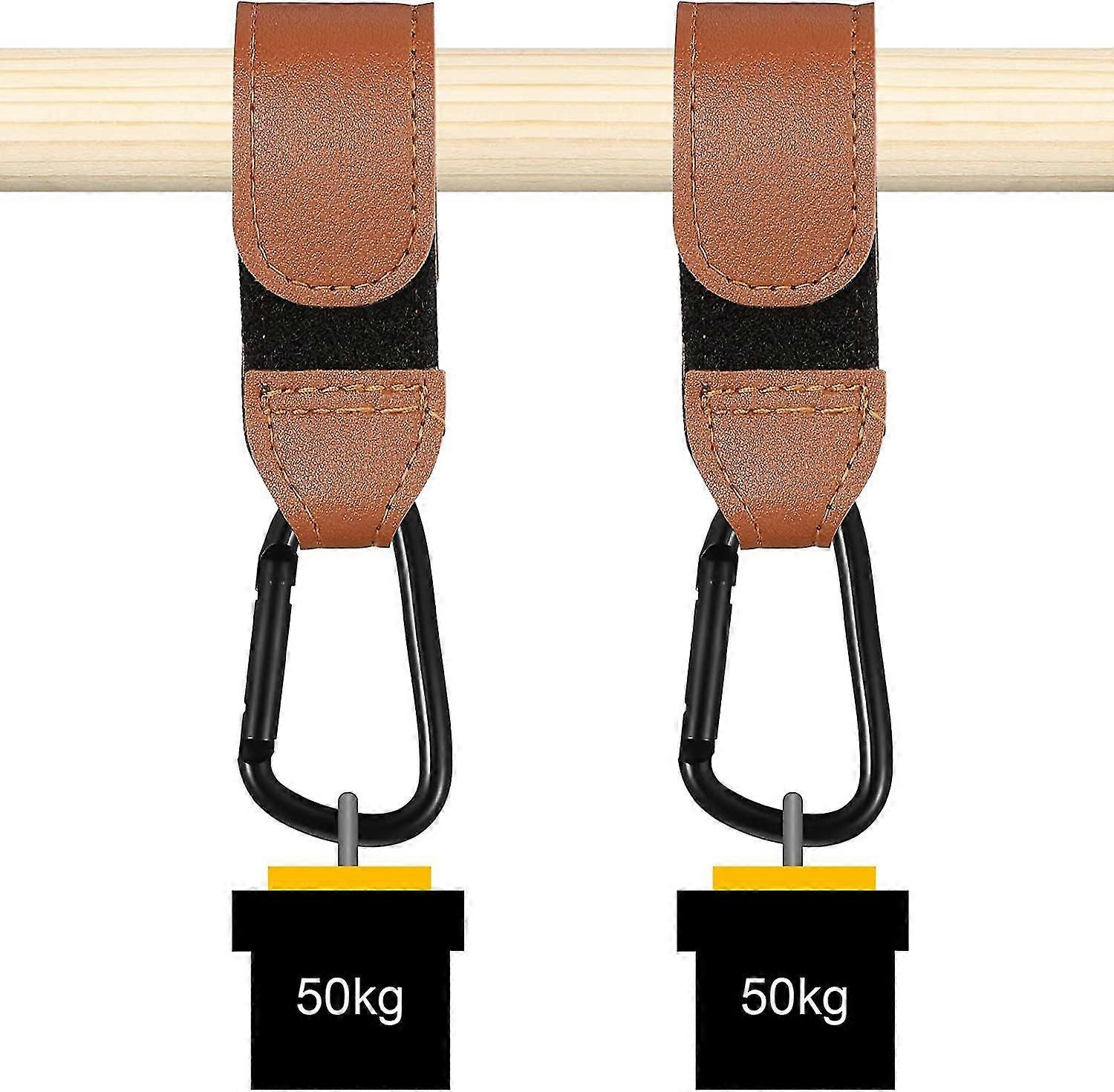 2 Pack Leather Style Buggy Clips,pram Hooks Pram Clips For Hook Your ...