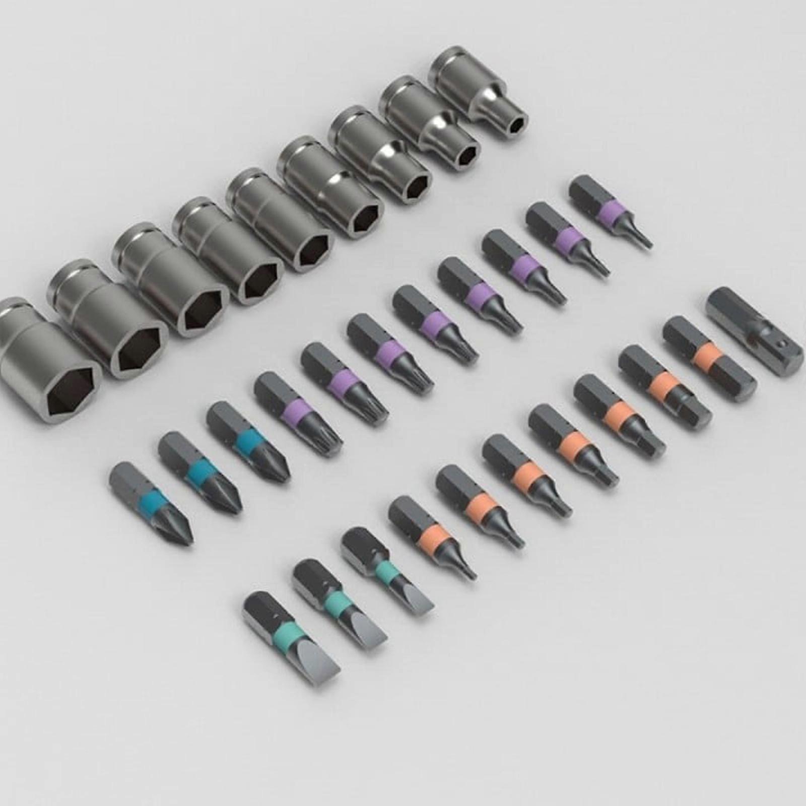 Multi-purpose 24 in 1 Ratchet Wrench Screwdriver S2 Magnetic Bits ...