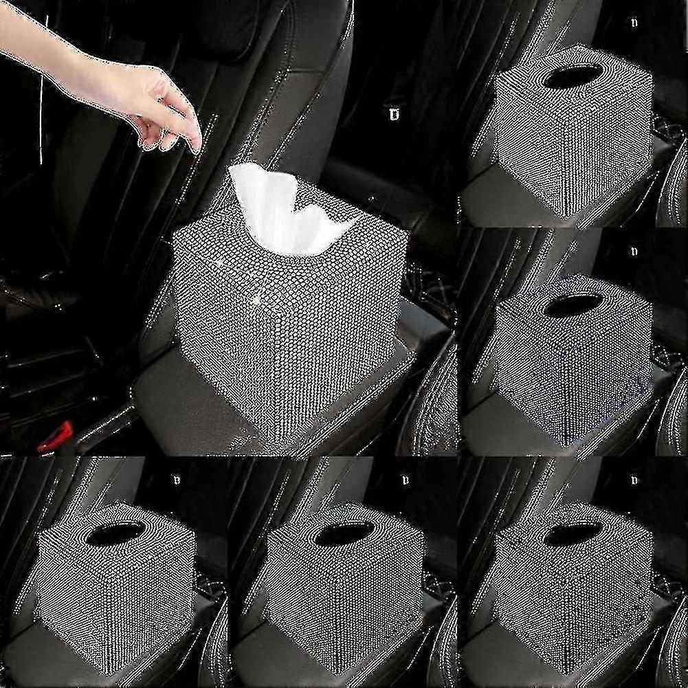 Square Tissue Box Bling Bling Crystal Rhinestone Tissue Container ...