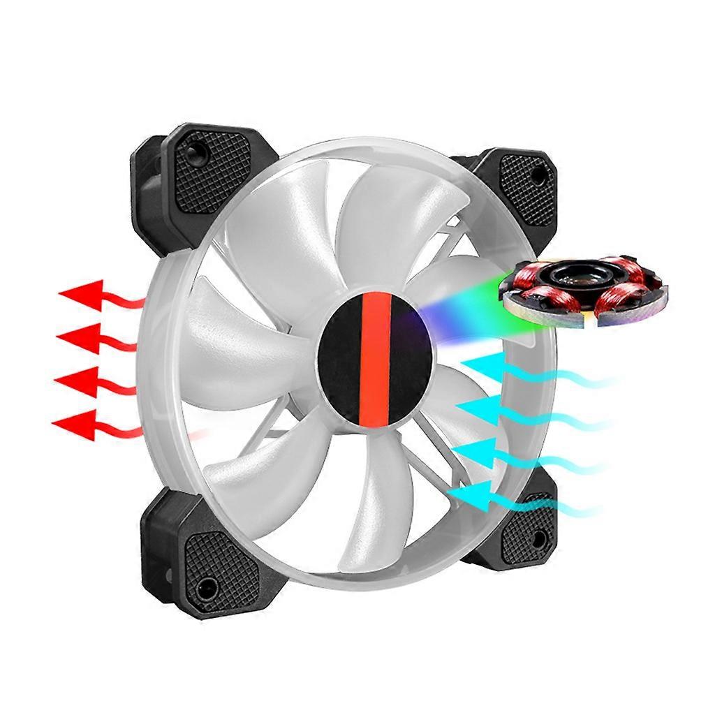 12cm Desktop PC Cooling Fan LED Lights RGB Chassis Fan Controller ...