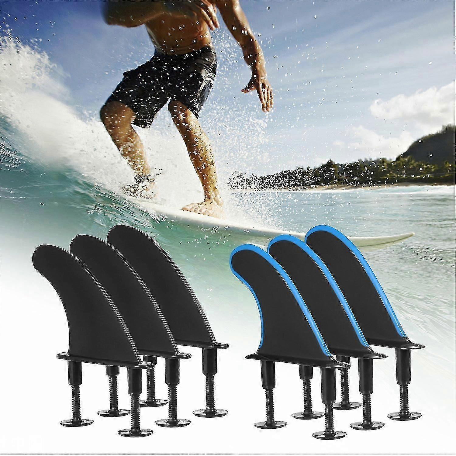 3pcs Soft Surfboard Fins with Screws 4.5 Inch Surf Fins for Soft ...