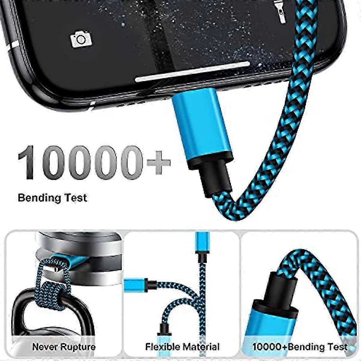 iPhone Charger Cable 2m 3Pack iPhone Charging Cable Long iPhone ...