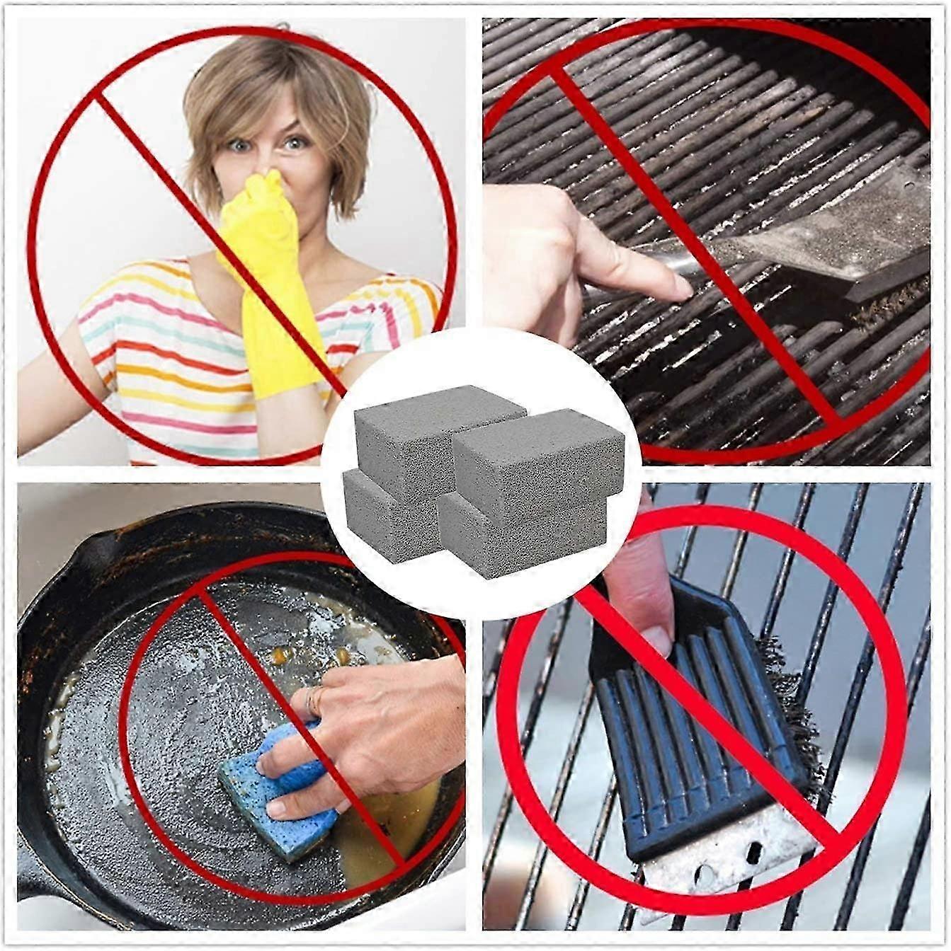 4 Pack Grill Block Eco-Friendly Cleaning Pumice Stone, Reusable ...
