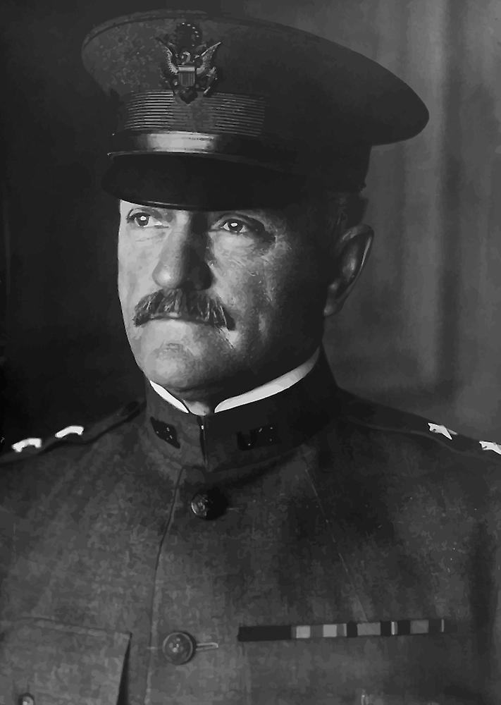 Digitally restored vector portrait of Major General John Pershing ...
