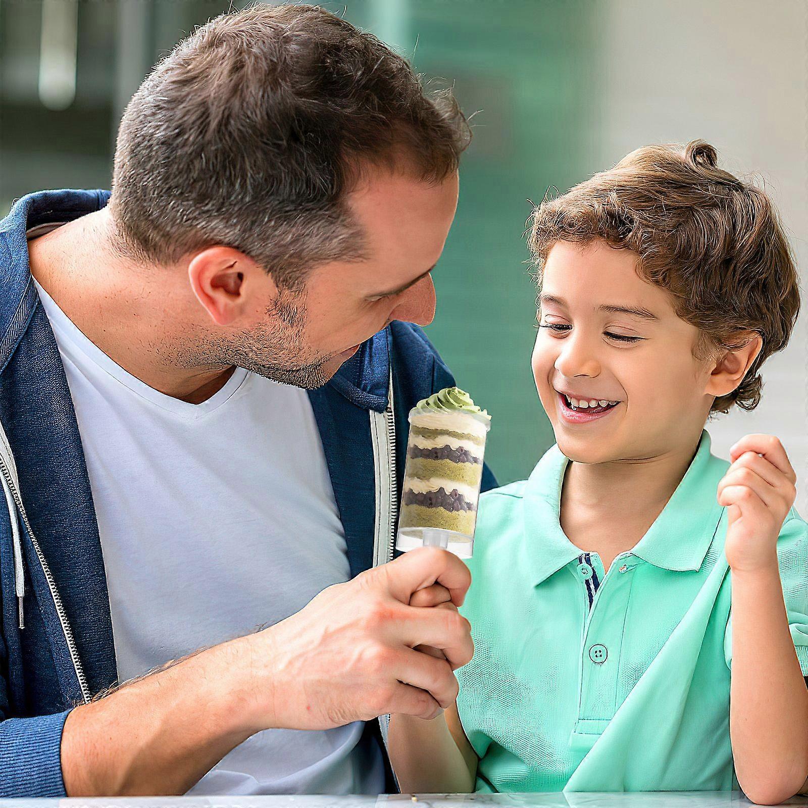 30pcs Round Push-Up Cake Shooter Plastic Clear Cake Holder Push Pops ...