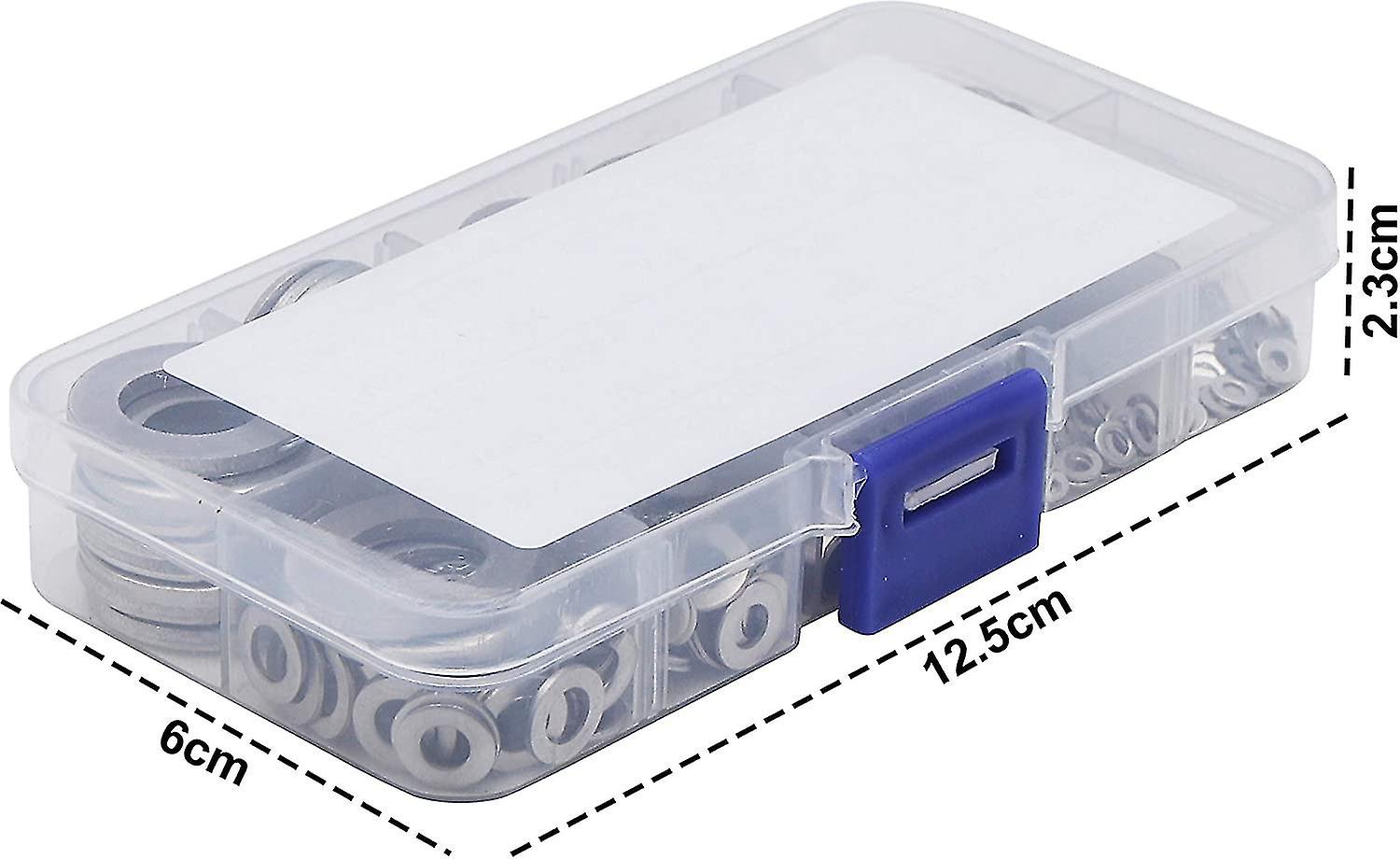 Metal Washers (580 Pieces) With Plastic Box - 9 Different Sizes Of ...