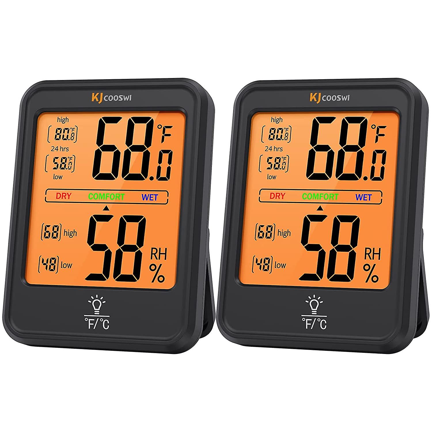 2 Indoor Thermometers for Home Temperature and Humidity Thermometers ...