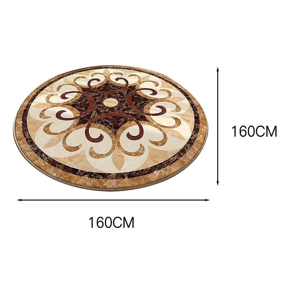 Round Vintage Coffee Table Mat Classical Court Style Rug For Bed Room ...