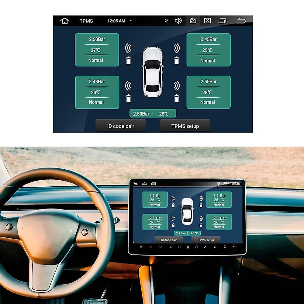 Usb Tmps Android Navigation Alarm System Usb Android Car Tpms With 4 Sensors Tire Pressure