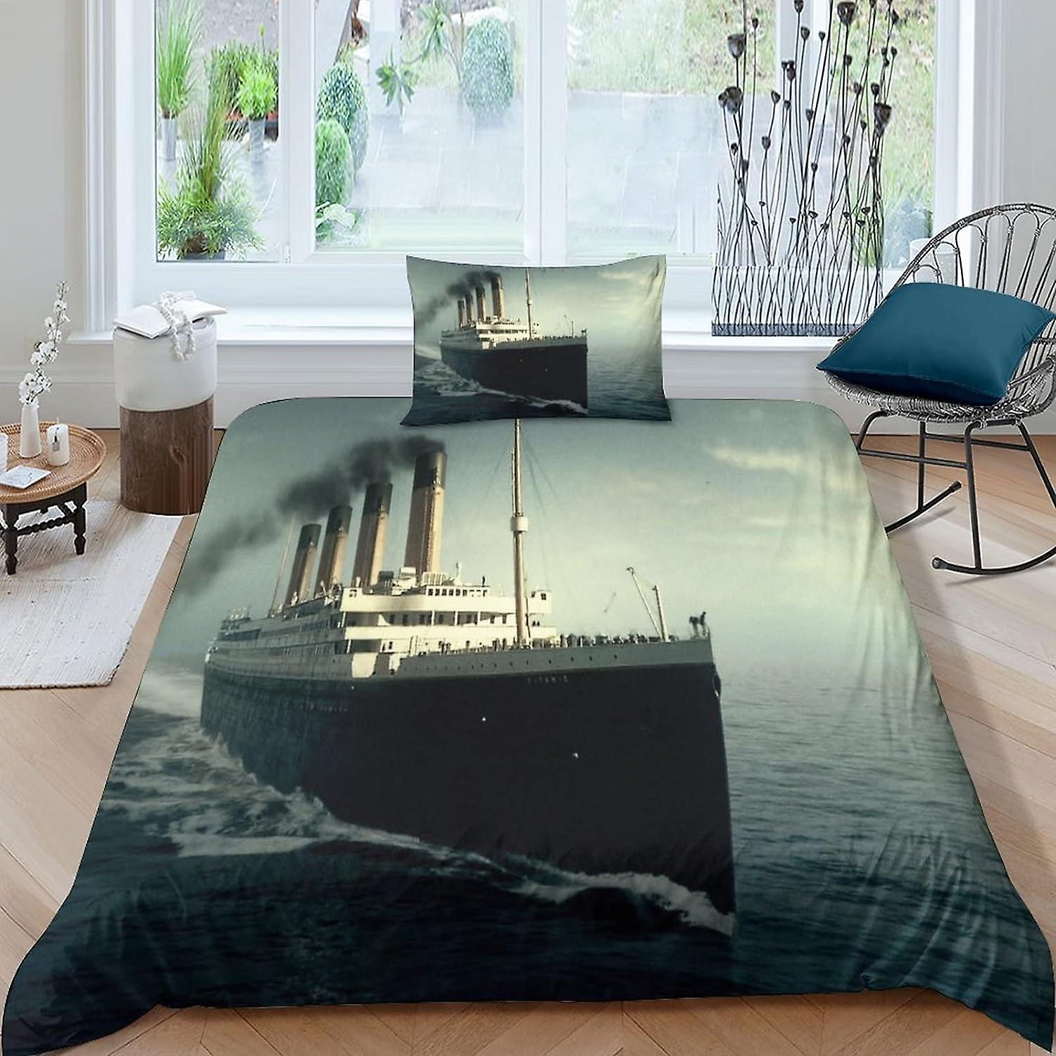 Titanic 3D Print Quilt Cover Duvet Cover Set Single Print Duvet Bedding ...
