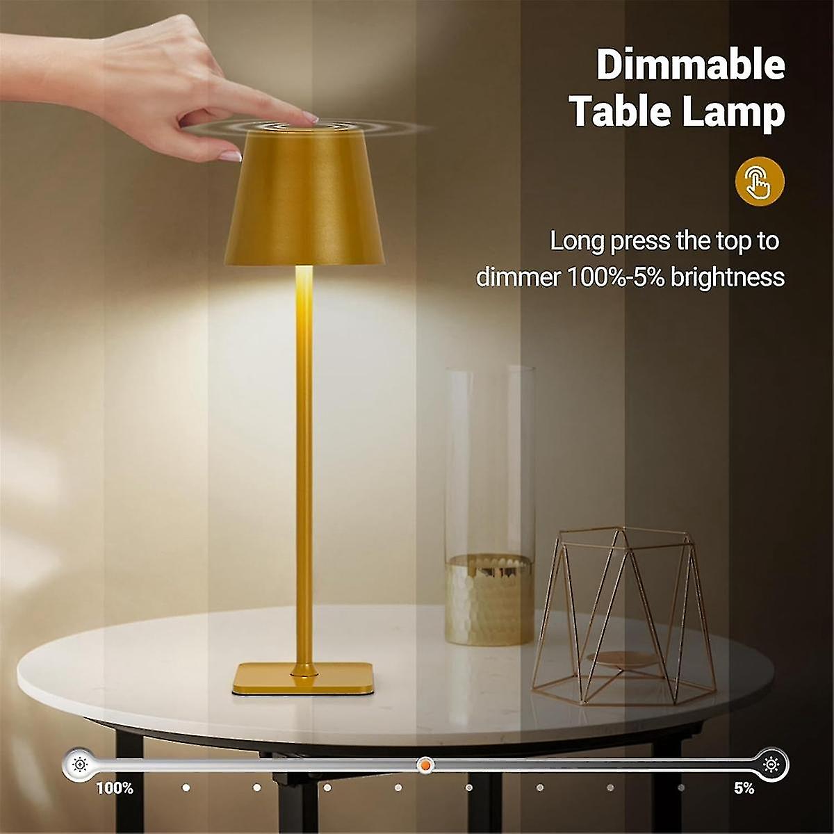 Modern Led Portable Cordless Table Lamp,usb Rechargeable Touch Desk ...