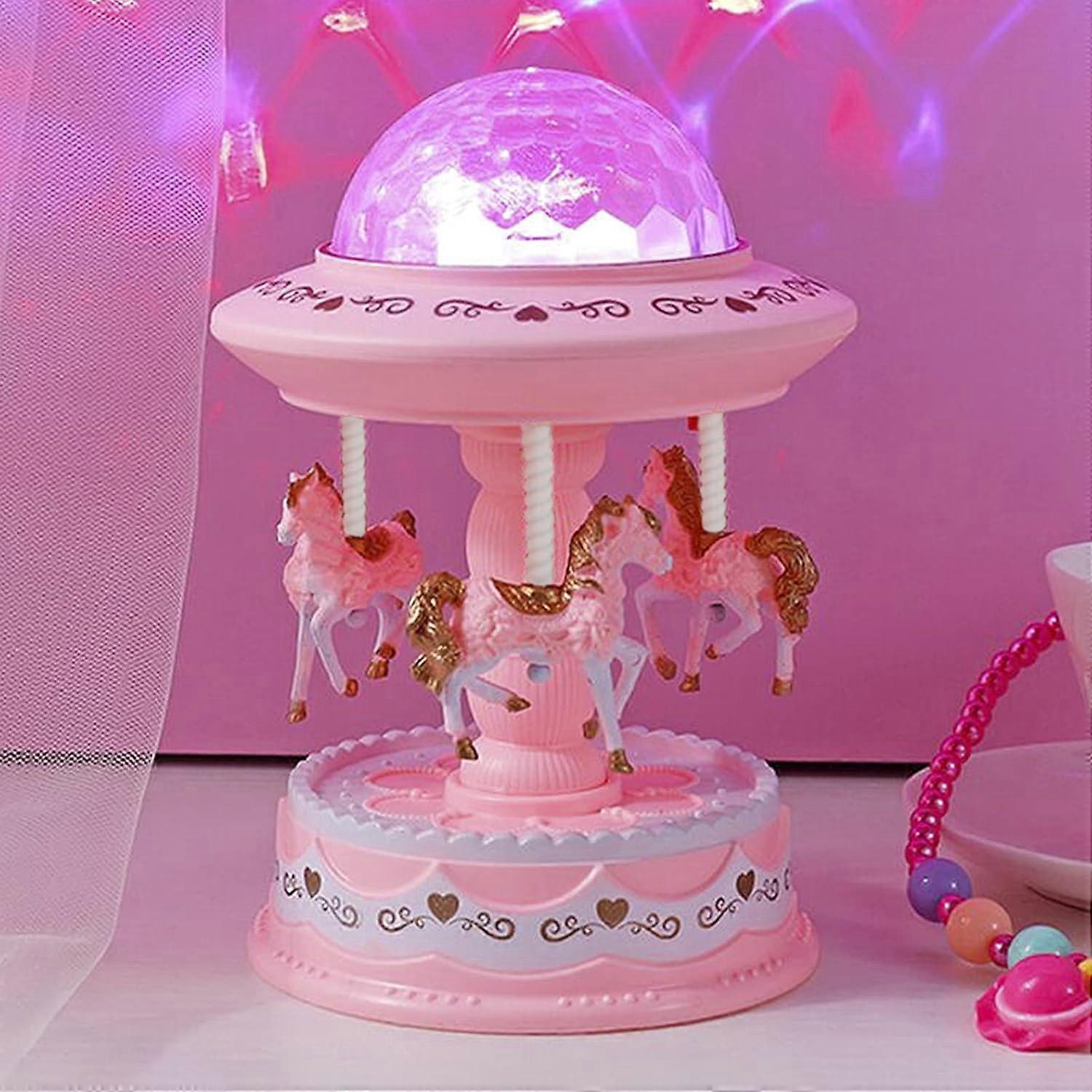 Carousel Music Box,Carousel Horse Music Box Color Changing LED Lights ...