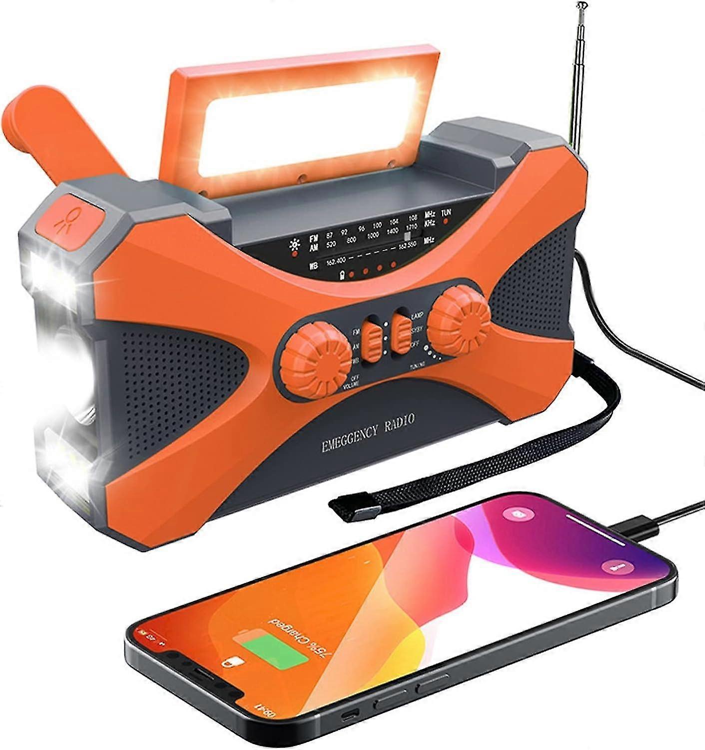 Solar Radio, Portable Crank Radio Dynamo Radio With Am/fm, Built-in ...