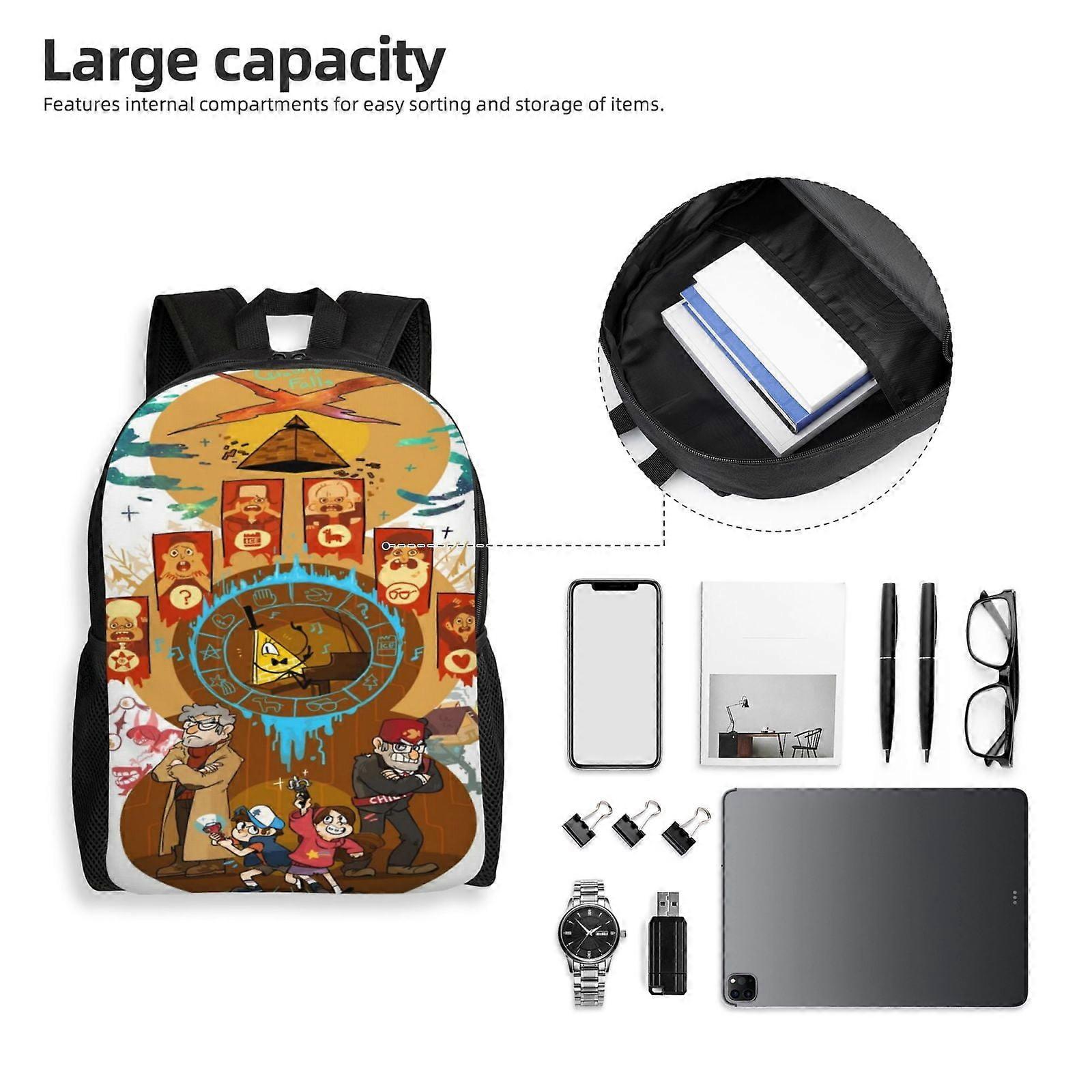 Bill Cipher Anime Backpack Cartoon Travel Bags 3D Printed Casual ...