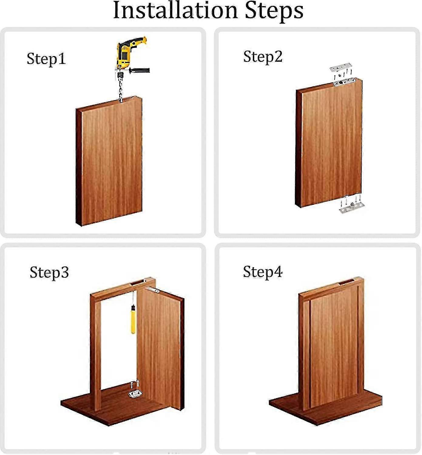 4pcs Stainless Steel Revolving Door Hinge 360 Rotation Pivot Concealed ...