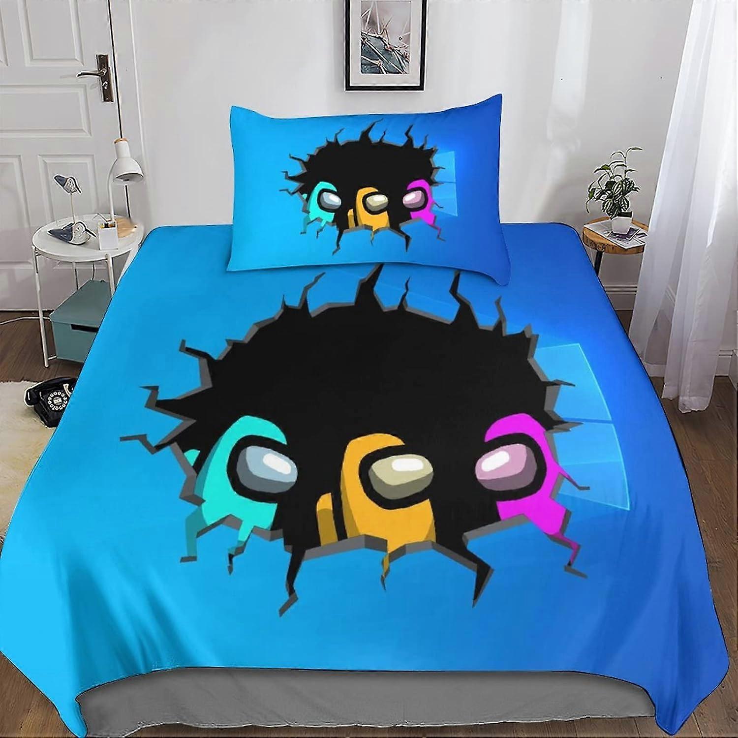 Among Us! Microfiber Duvet Cover Set D,For Adults And Children Together ...