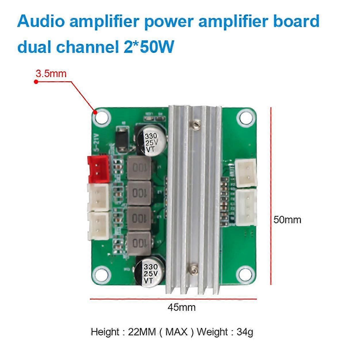 TPA3116 Stereo Audio Amplifier Board TPA3116D2 50W&50W Dual Channel ...