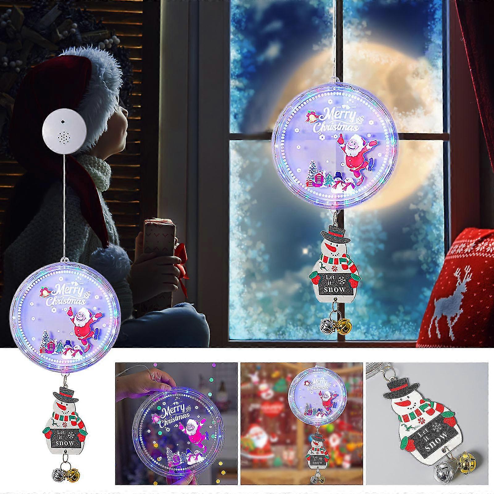 3d Lantern Sucker Light Led Christmas Supplies Old Man Snowman Tree ...