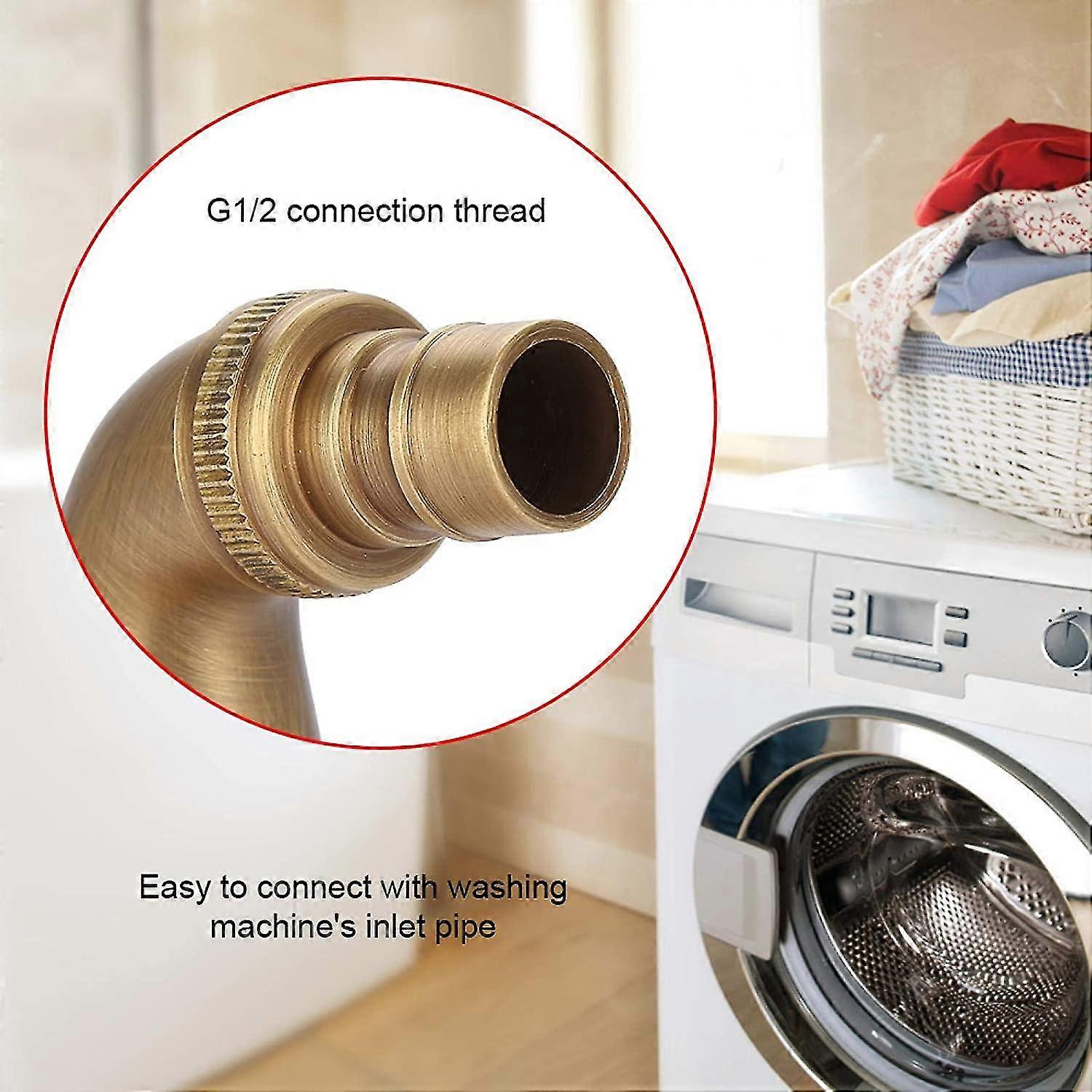 Vintage Solid Brass Single Handle Washing Machine Faucet Wall Mounted ...