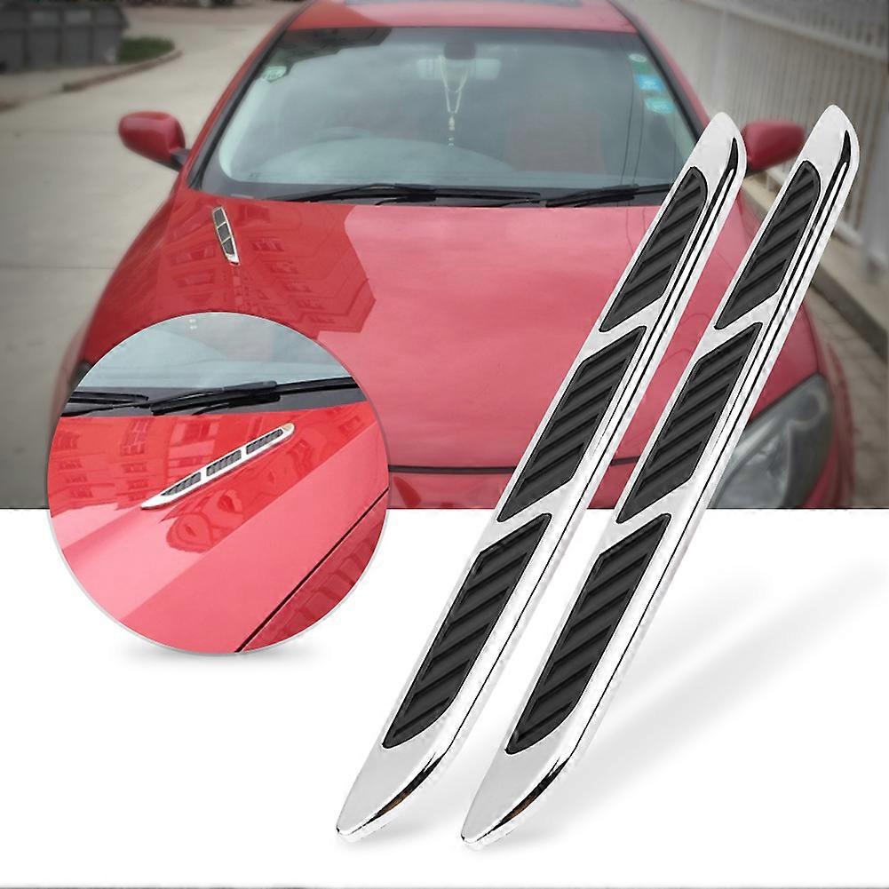 2pcs Car Exterior Hood Side Door Air Flow Vent Cover Intake Grille ...