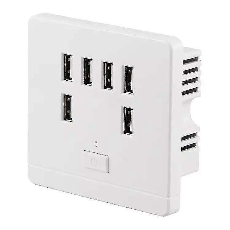 Usb Universal Wall Socket, Built-in 6 Ports, 220v 4a Charging Panel ...