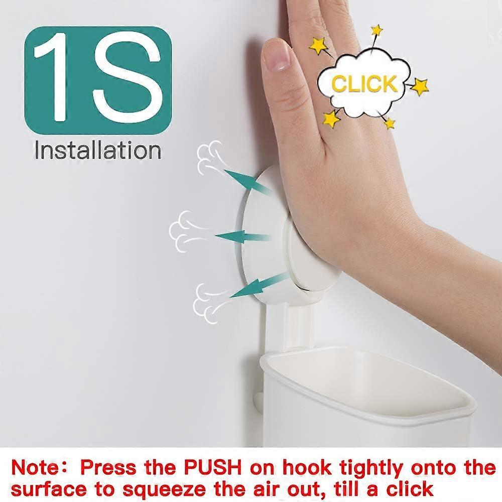 Toothbrush Holder, Shower Storage Powerful Suction Cup for Toothpaste ...