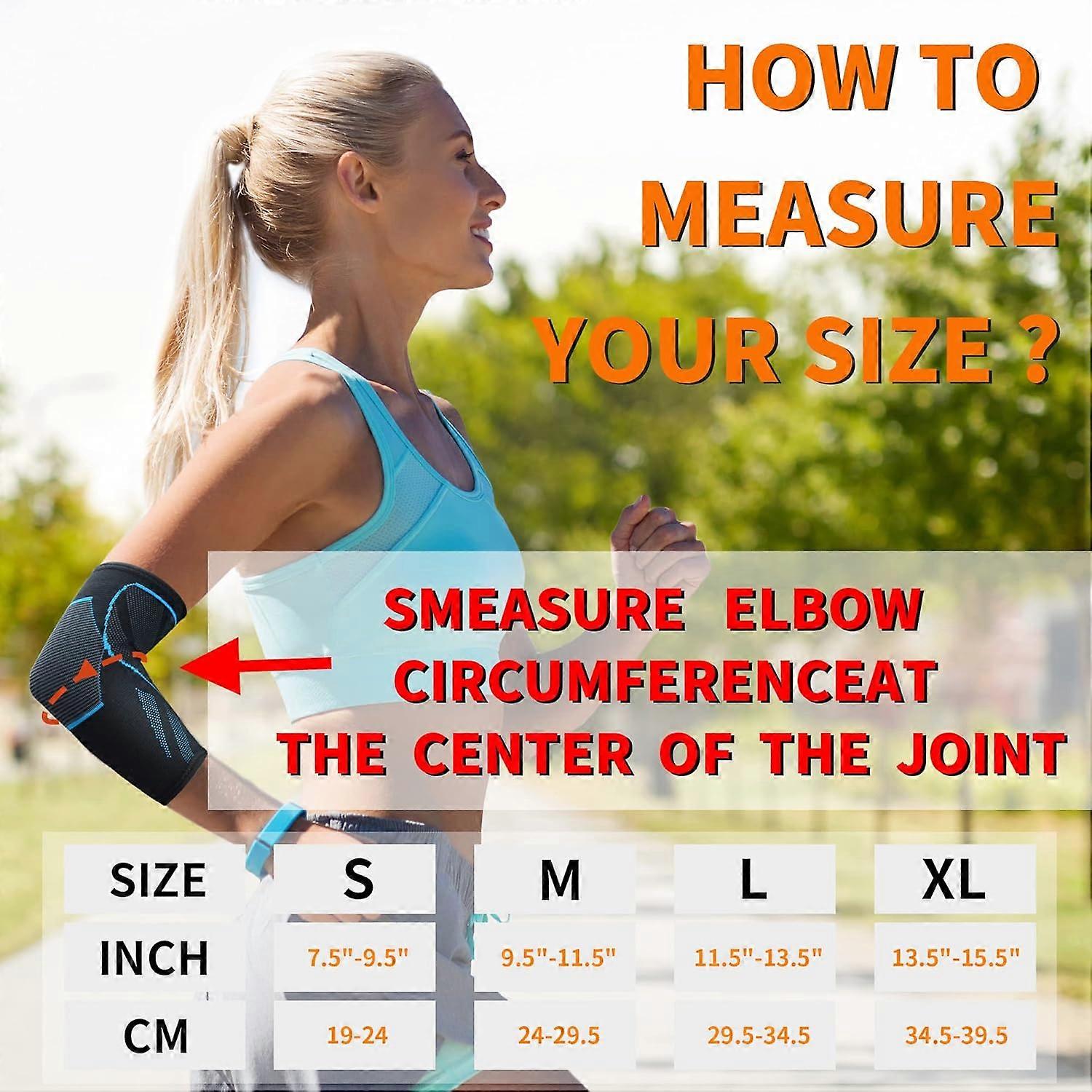 Elbow Compression Sleeve(1 Pair)Tennis Elbow Braces for Tendonitis and ...