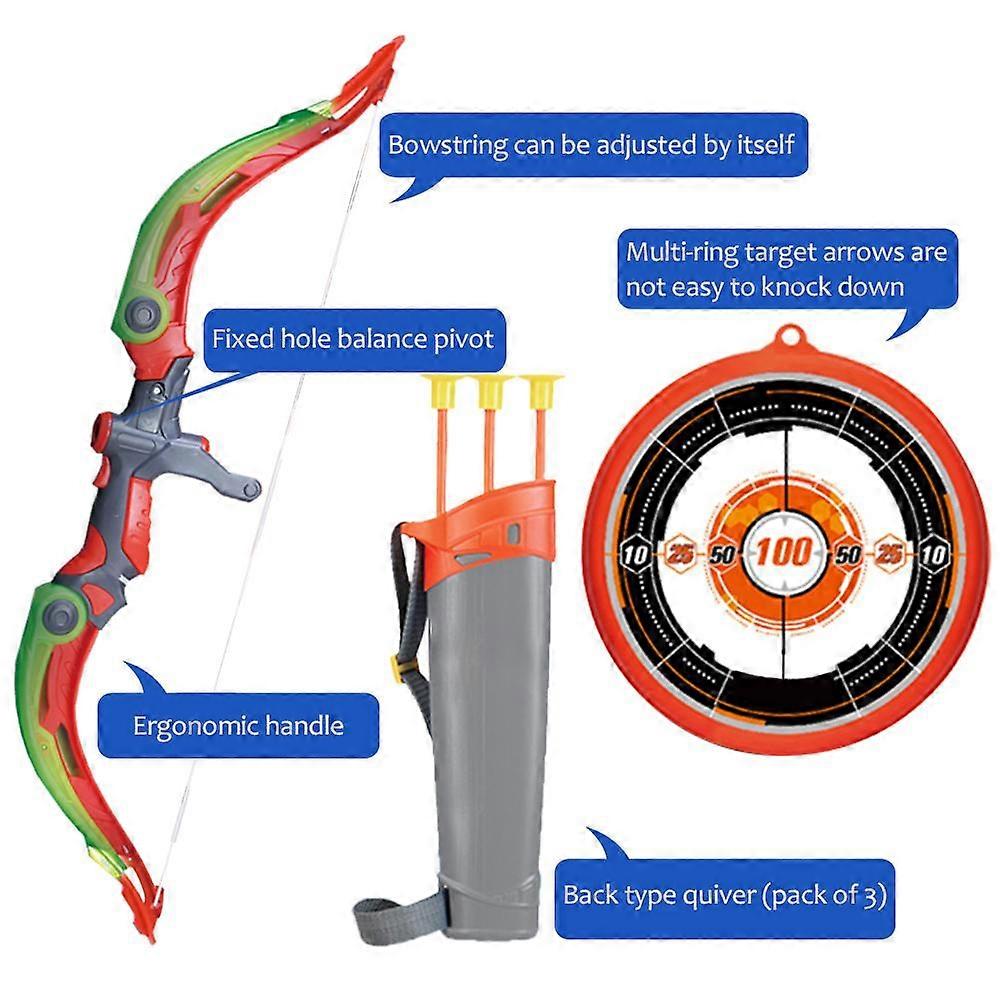 Children Archery Set Including Board Arrow Holder Suction Cup Arrows ...