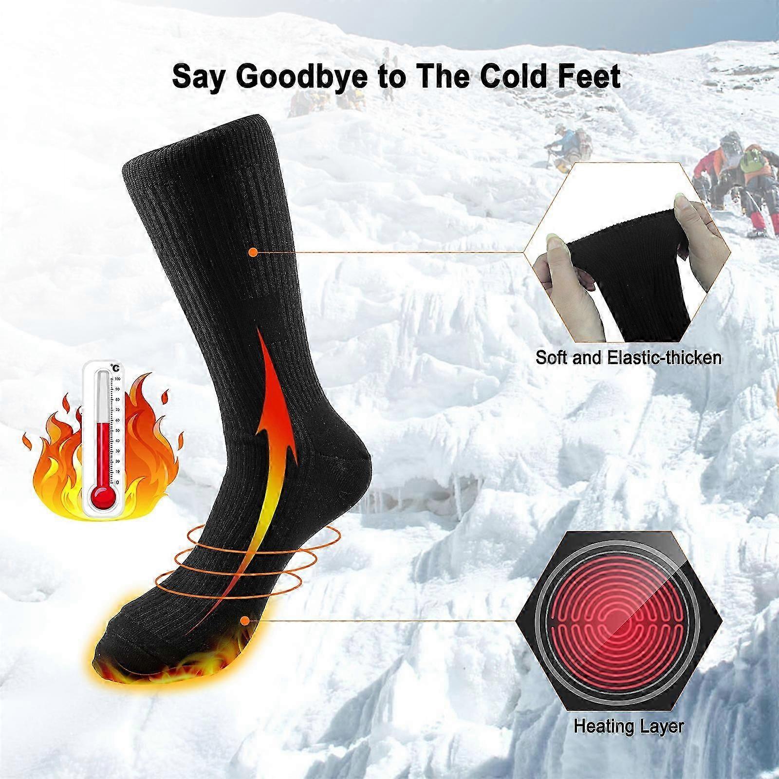Heated Socks for Outdoor Sports - Thermal Skiing Snowboarding Foot ...