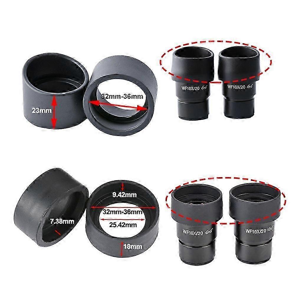 2 Piece Rubber Eyepiece Eye Shield Guards Cups Durable For Microscope ...