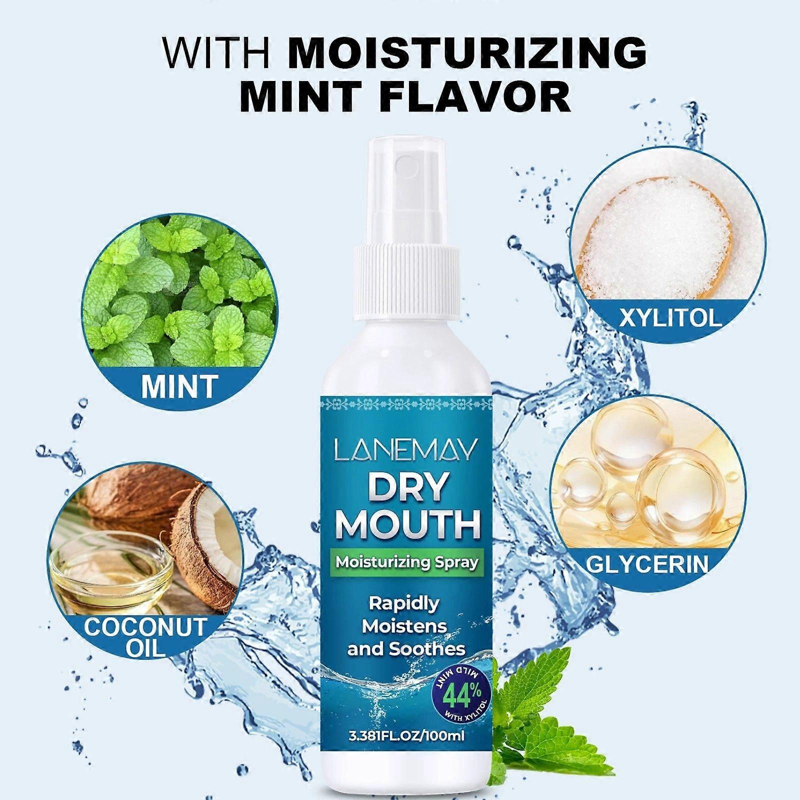 Xylitol Dry Mouth Spray - Fresh Breath Mouth Spray with Mint ...