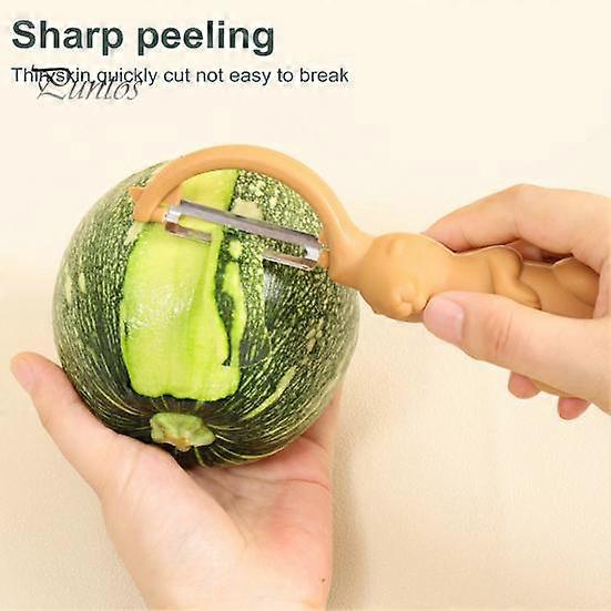 Swivel Vegetable Peeler Non-Slip Handle Stainless Steel Blades Dual ...