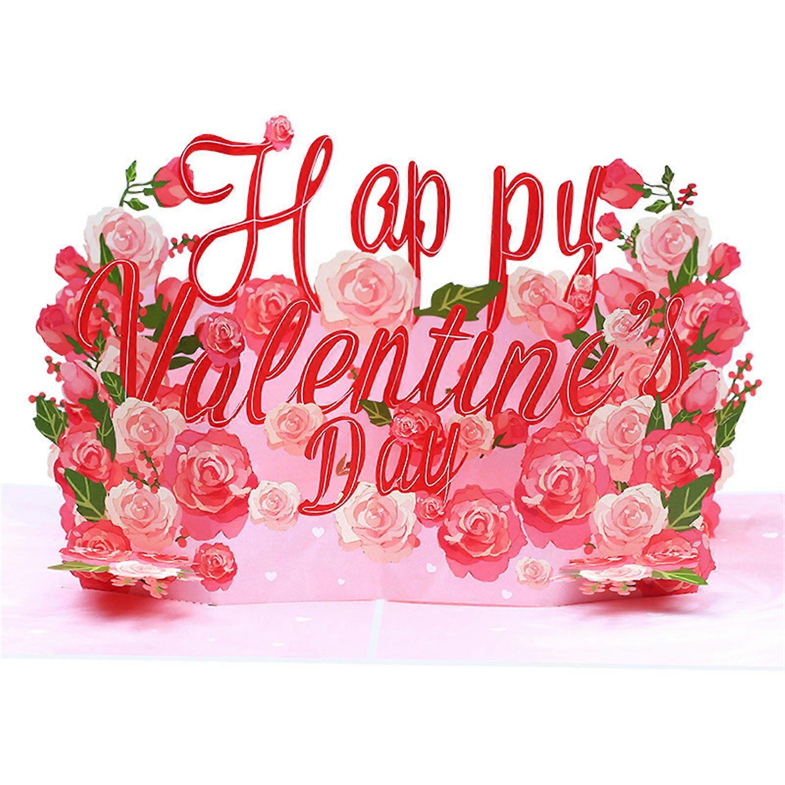 3D Valentines Card with Envelope Valentines Greeting Card for Family ...