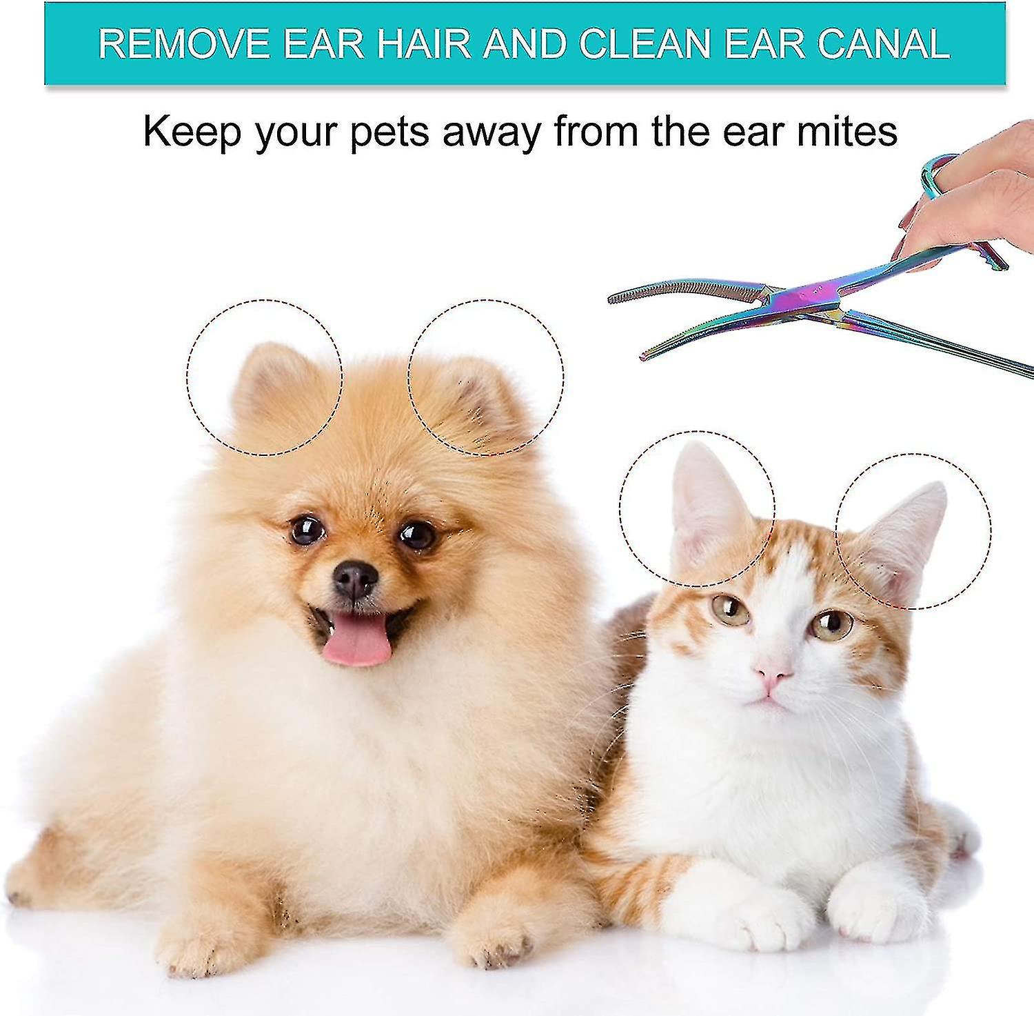 Pet Grooming Hemostat Scissor Stainless Steel Dog Ear Hair Puller ...