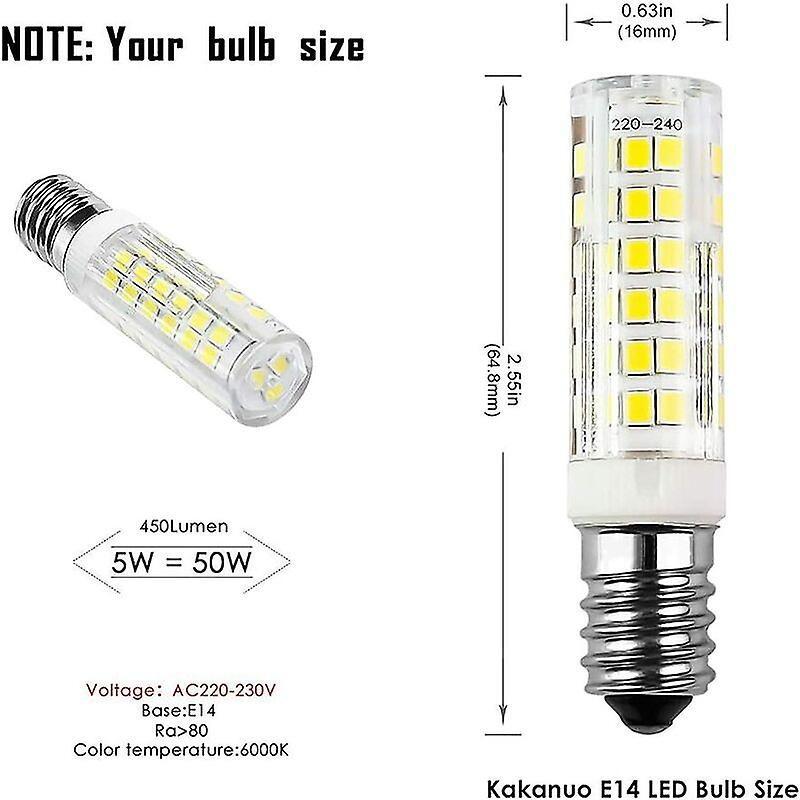 E14 LED bulb, cold white 6000K, AC 220-230V, small Edison screw ...