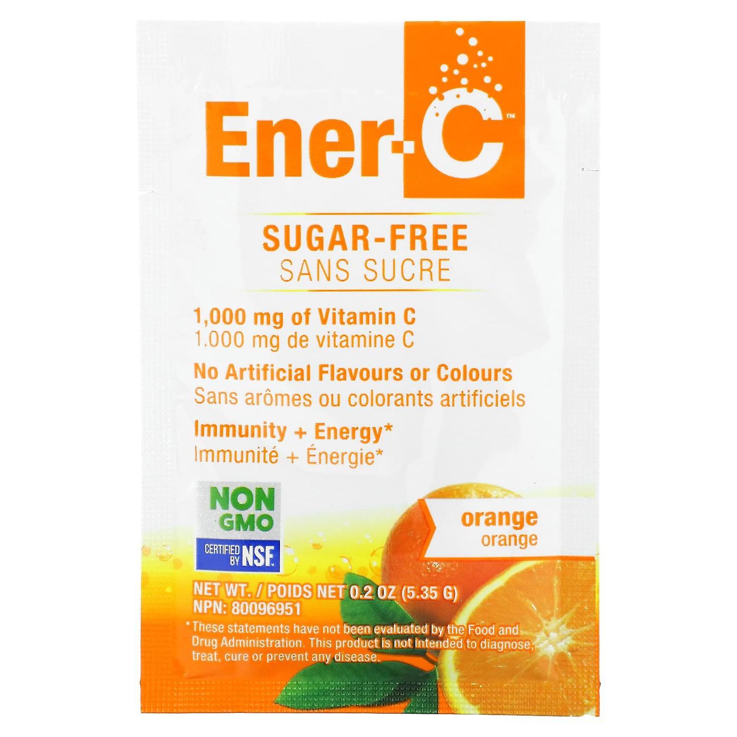 Ener-C, Vitamin C, Multivitamin Drink Mix, Sugar Free, Orange, 1,000 mg ...