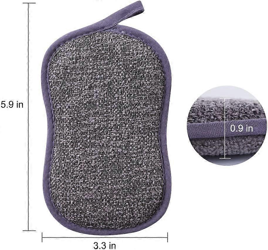 12 Pack Durable Scrub Scouring Sponge , Non-Scratch Microfiber Sponge ...