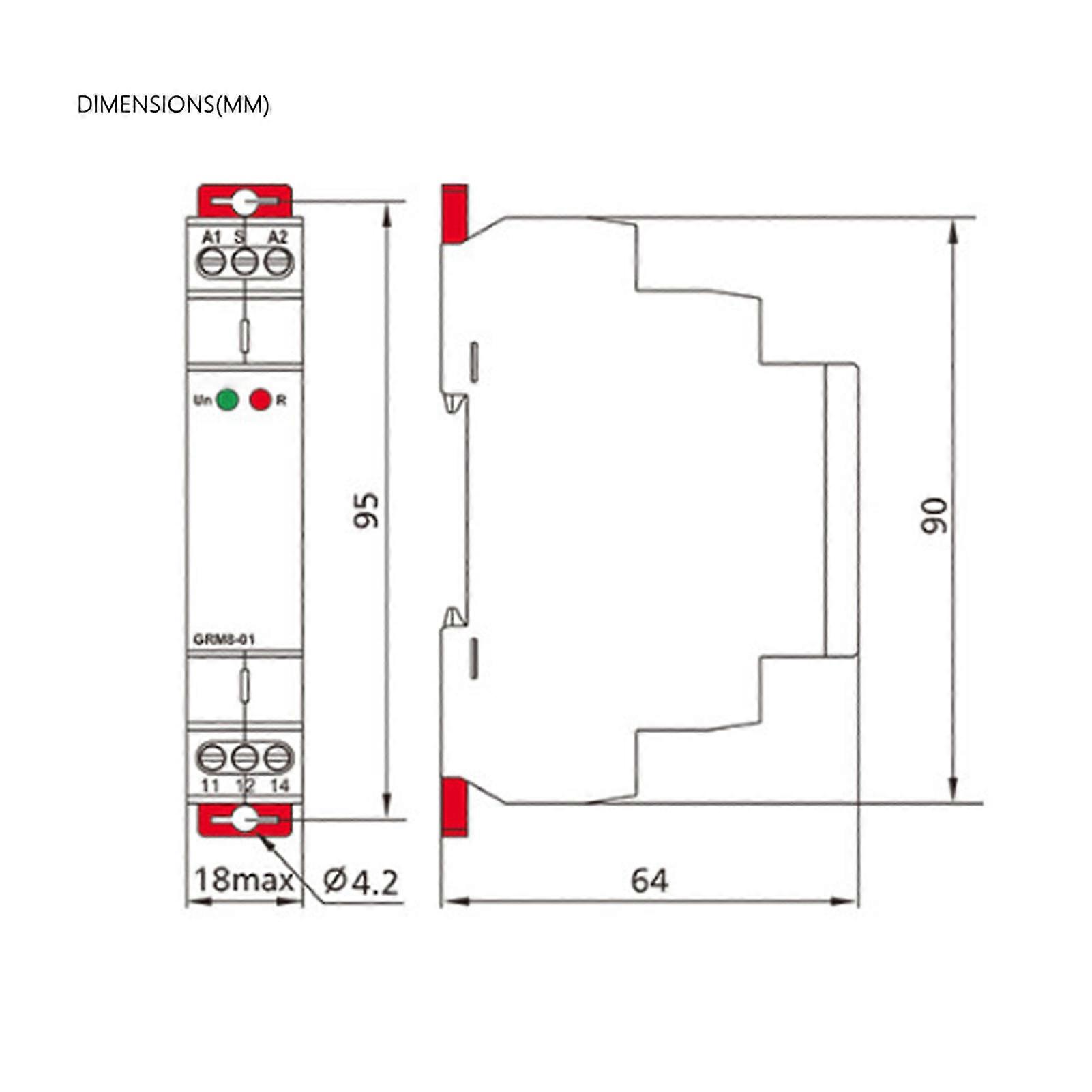 GRM8?02 Electronic Impulse Relay Latching Relay Memory Relay AC/DC 12 ...
