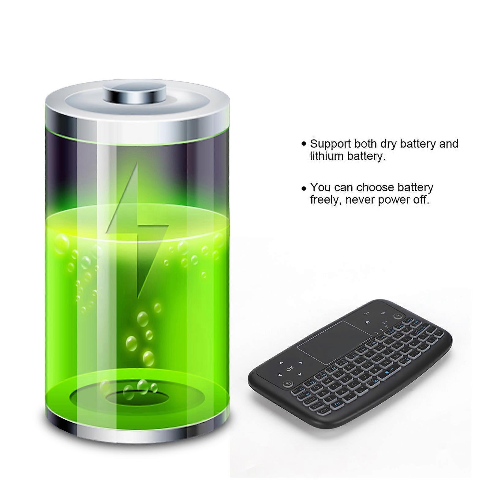 Mini Touch Flat Backlight 2.4G Button Wireless Keyboard Left and Right ...