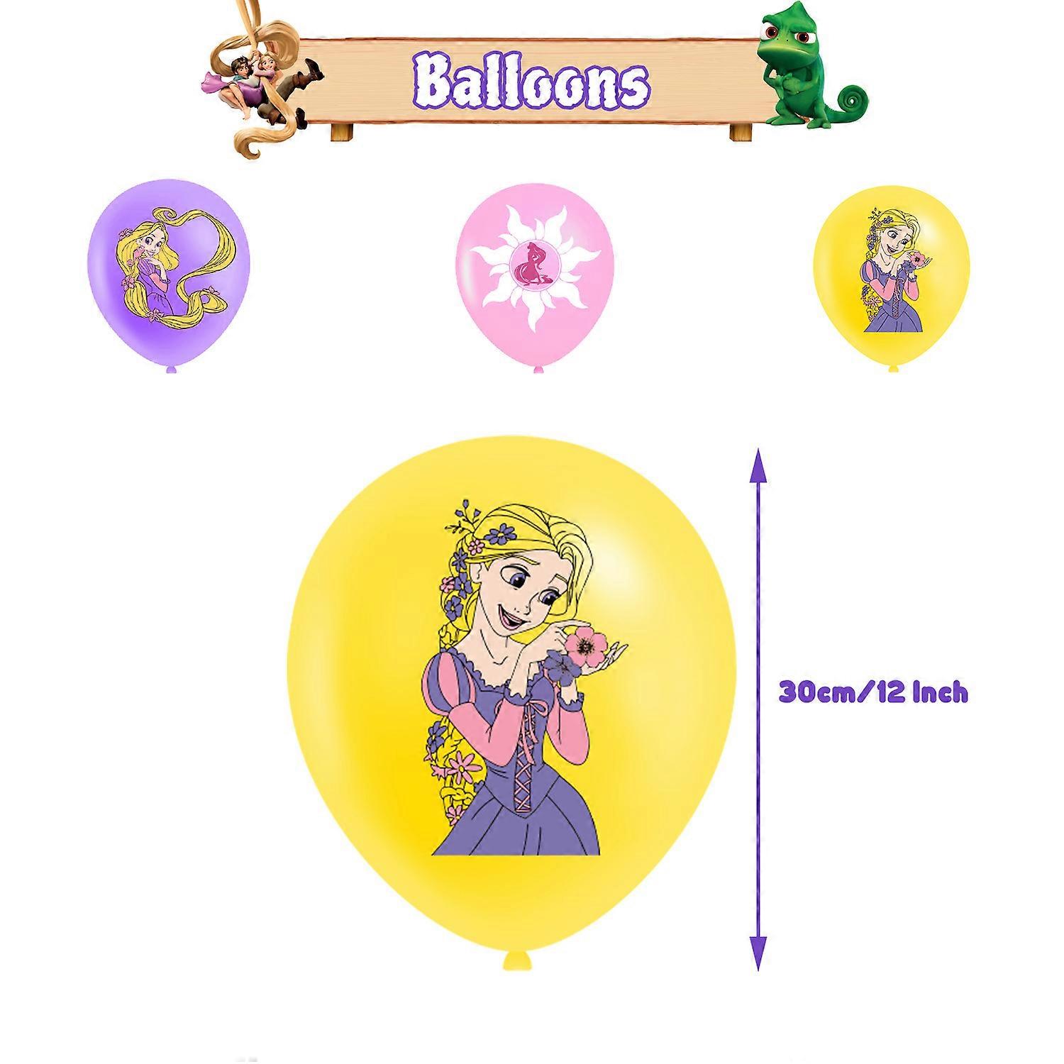 Tangled themed birthday party decorations Rapunzel flag cake insert ...