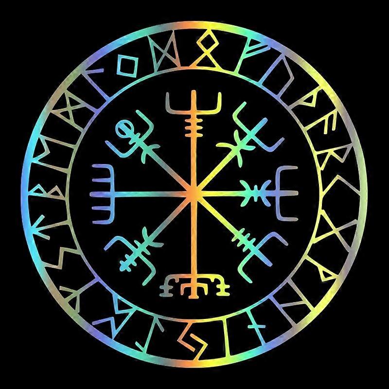 car sticker Viking Protection Runes Vegvisir Compass Meval reflective ...