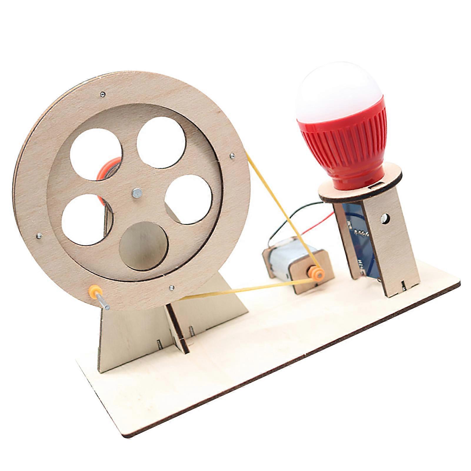 Wooden Hand-Crank Generator Kit Science Experiment STEM Educational Toy ...