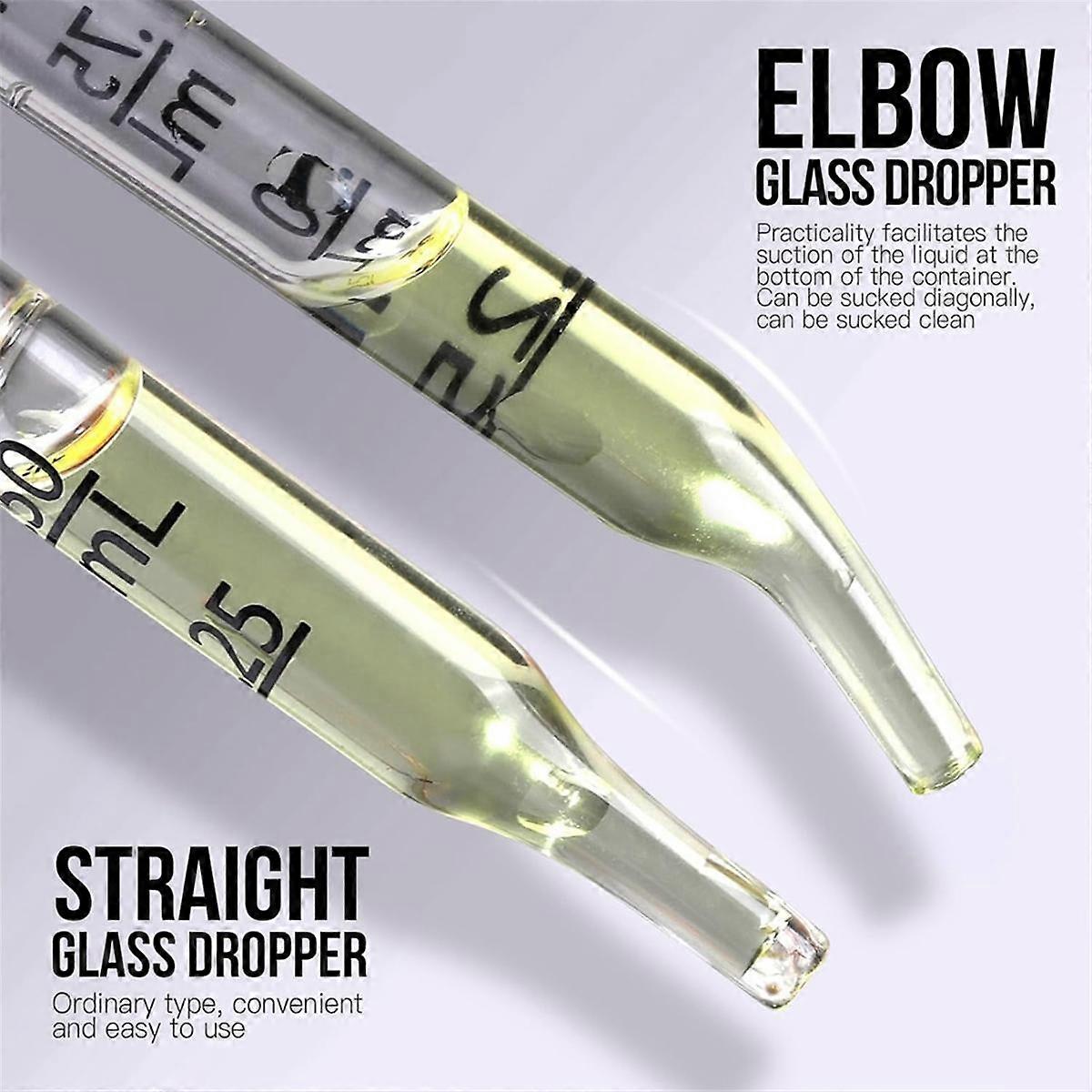 2Pack Eye Dropper Pipettes Dropper 1Ml Glass Droppers Pipette for ...