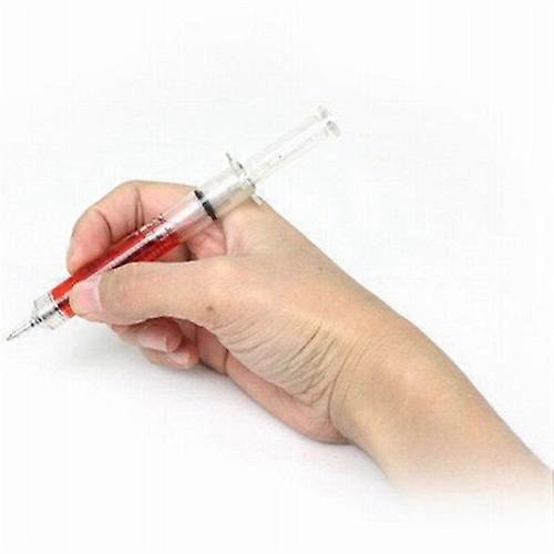 4x Syringe Pens Novelty Liquid Syringe Ballpoint Pen Doctor Nurse ...