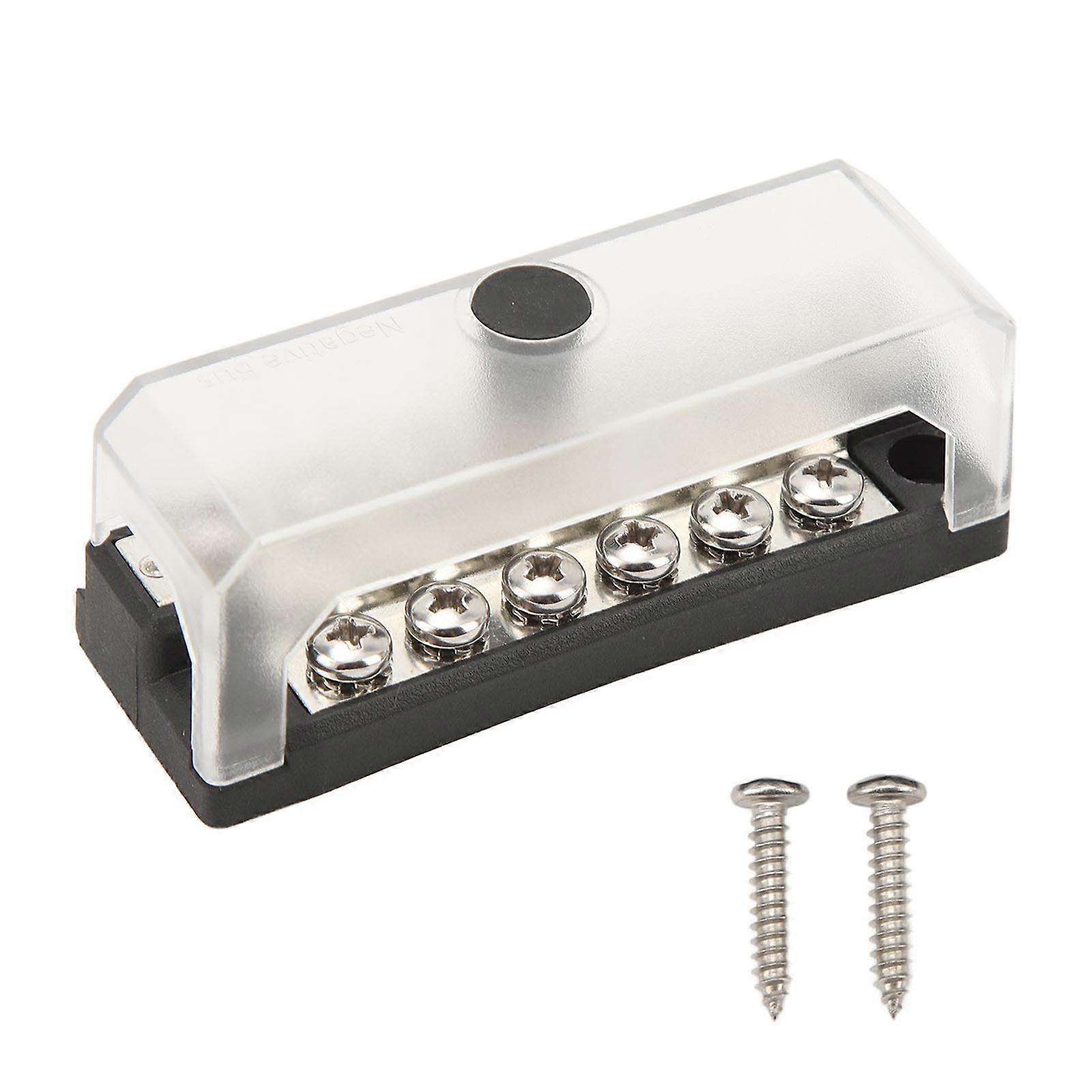 100A 32V 12 Terminal Power Distribution Block Terminal Bus Bar with Cover for 32V DC Trucks RVs ...